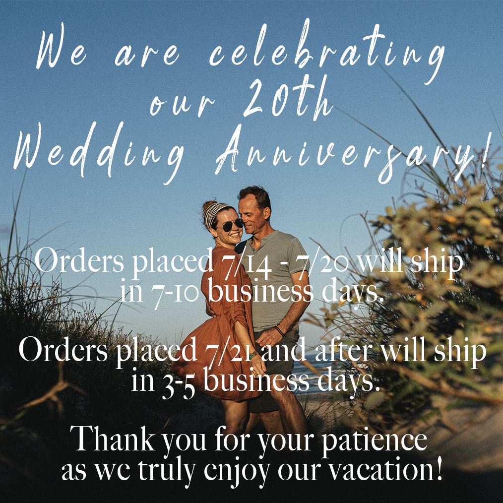 We're on vacation! Our 20th Wedding Anniversary! – Wild Roots Creative